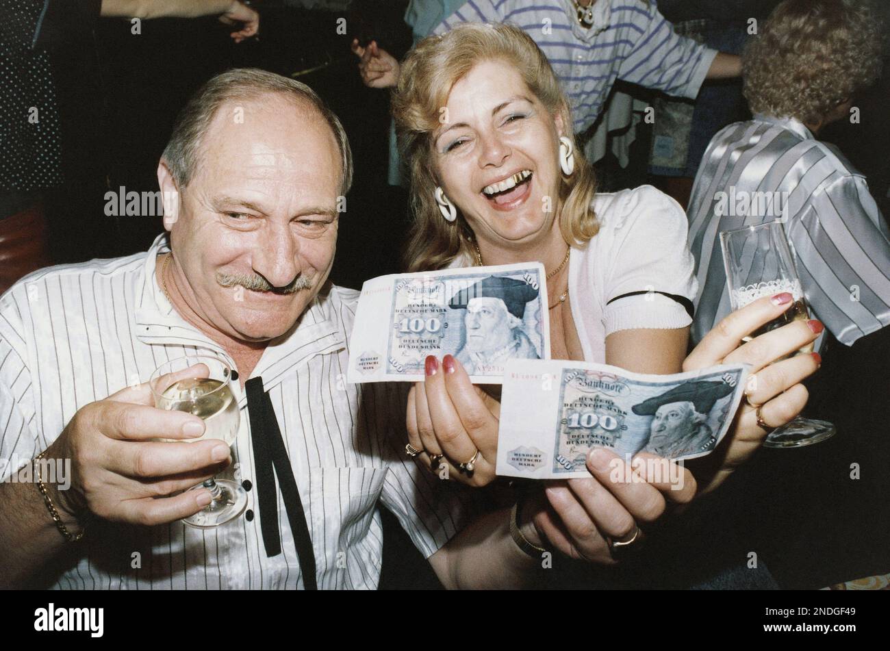 Heidi Marquardt, right, and Erwin Epstein from East Berlin are all ...