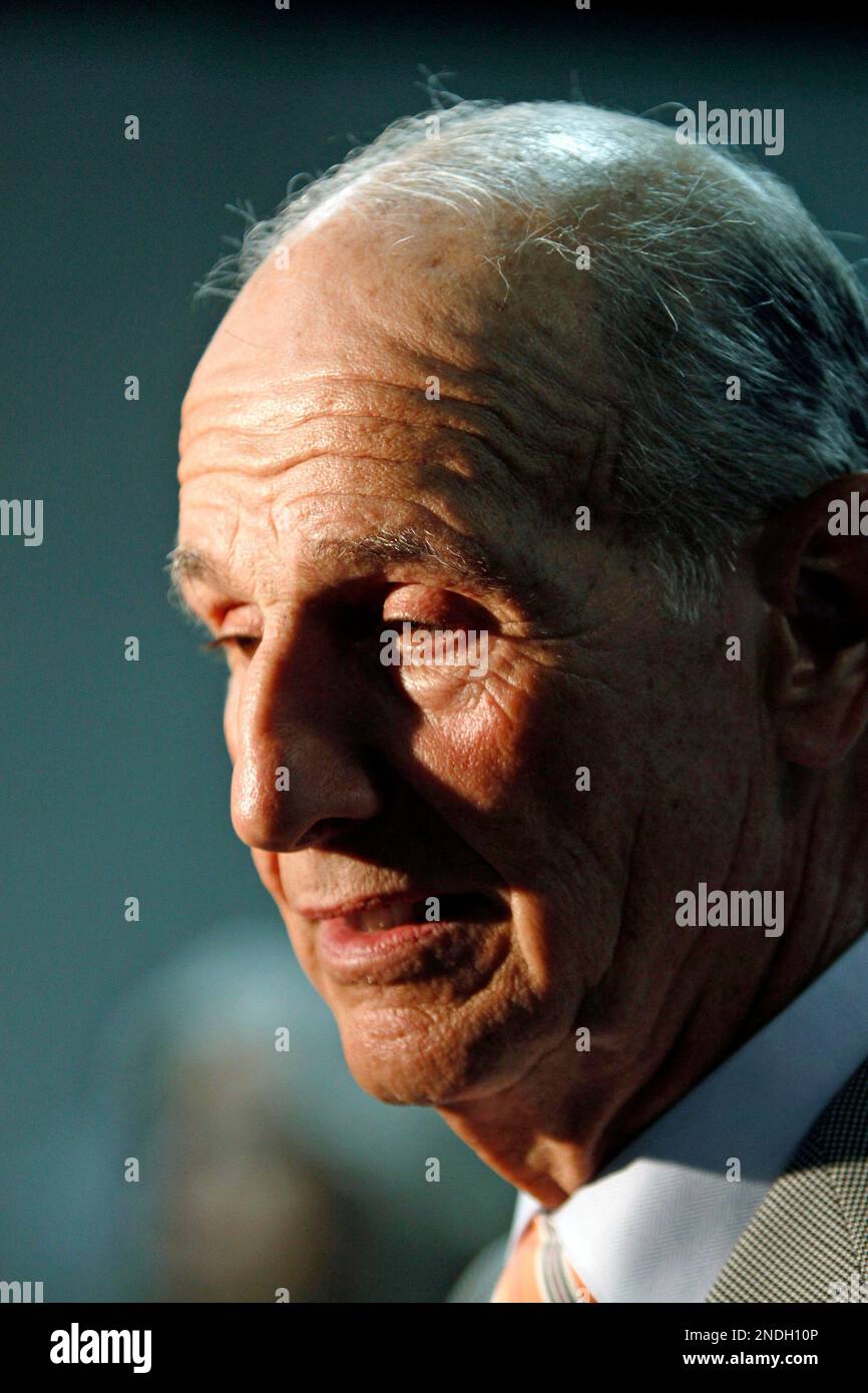 Boston Bruins owner Jeremy Jacobs speaks during a news conference where ...