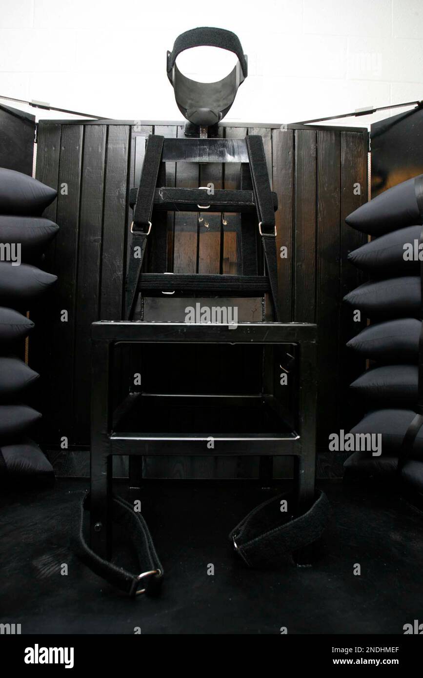 The execution chamber at the Utah State Prison after Ronnie Lee Gardner ...