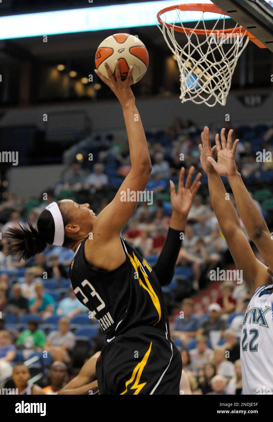FILE - In this May 23, 2010, file photo, Tulsa Shock's Plenette Pierson ...