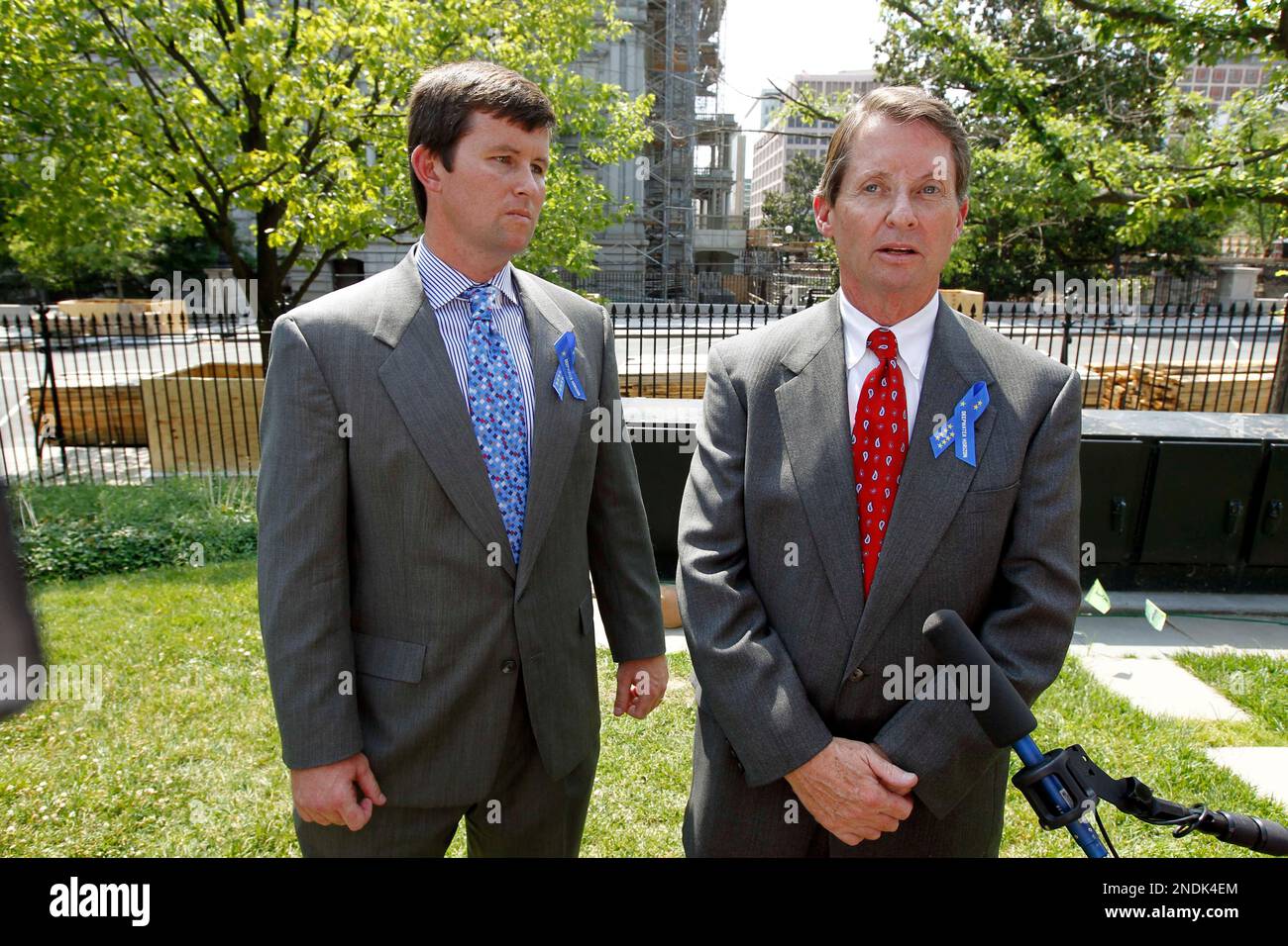 Chris Jones, left, and his father Keith Jones, whose other son Gordon ...