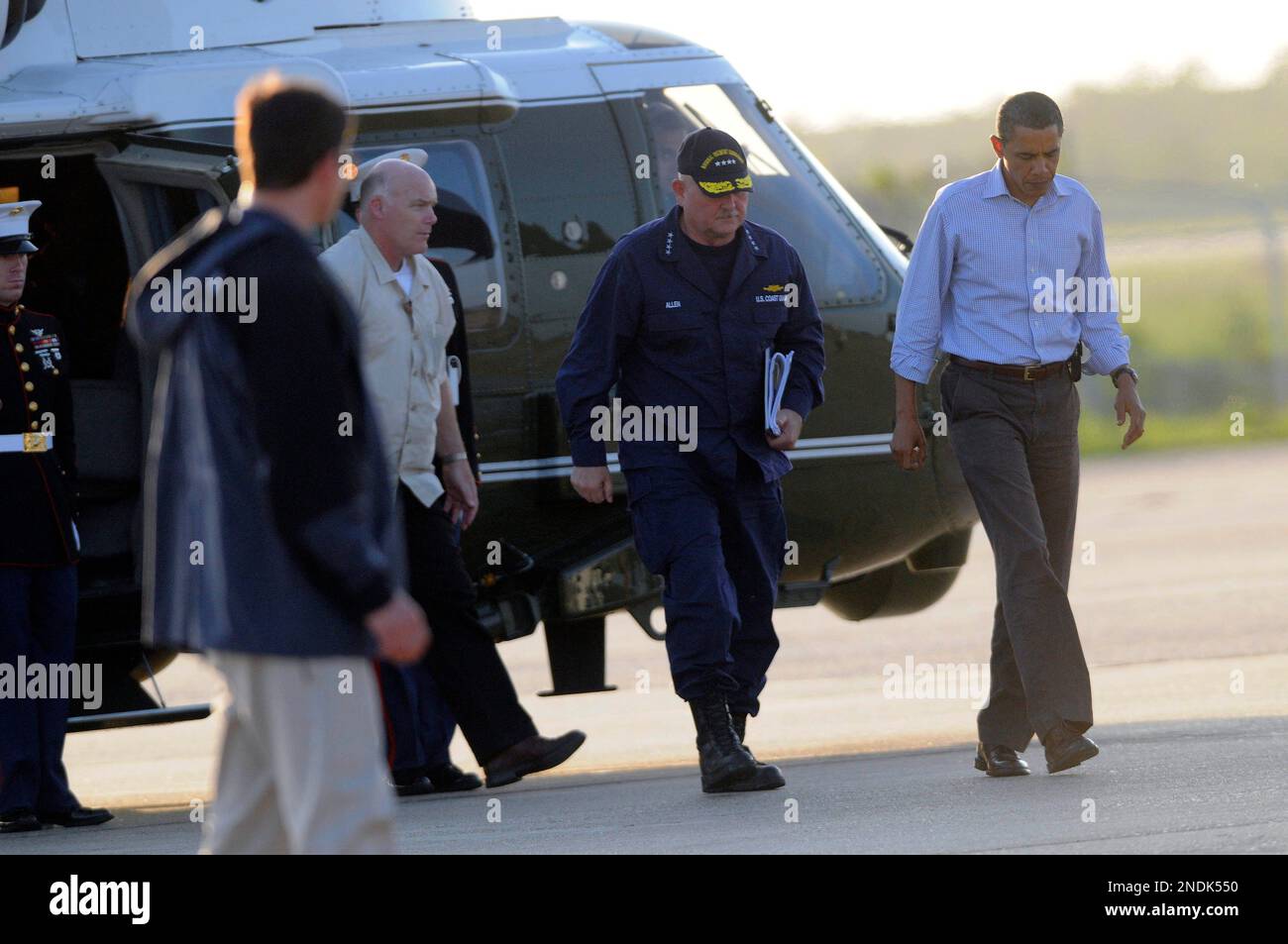 National Incident Commander Admiral Thad Allen and President Barack ...