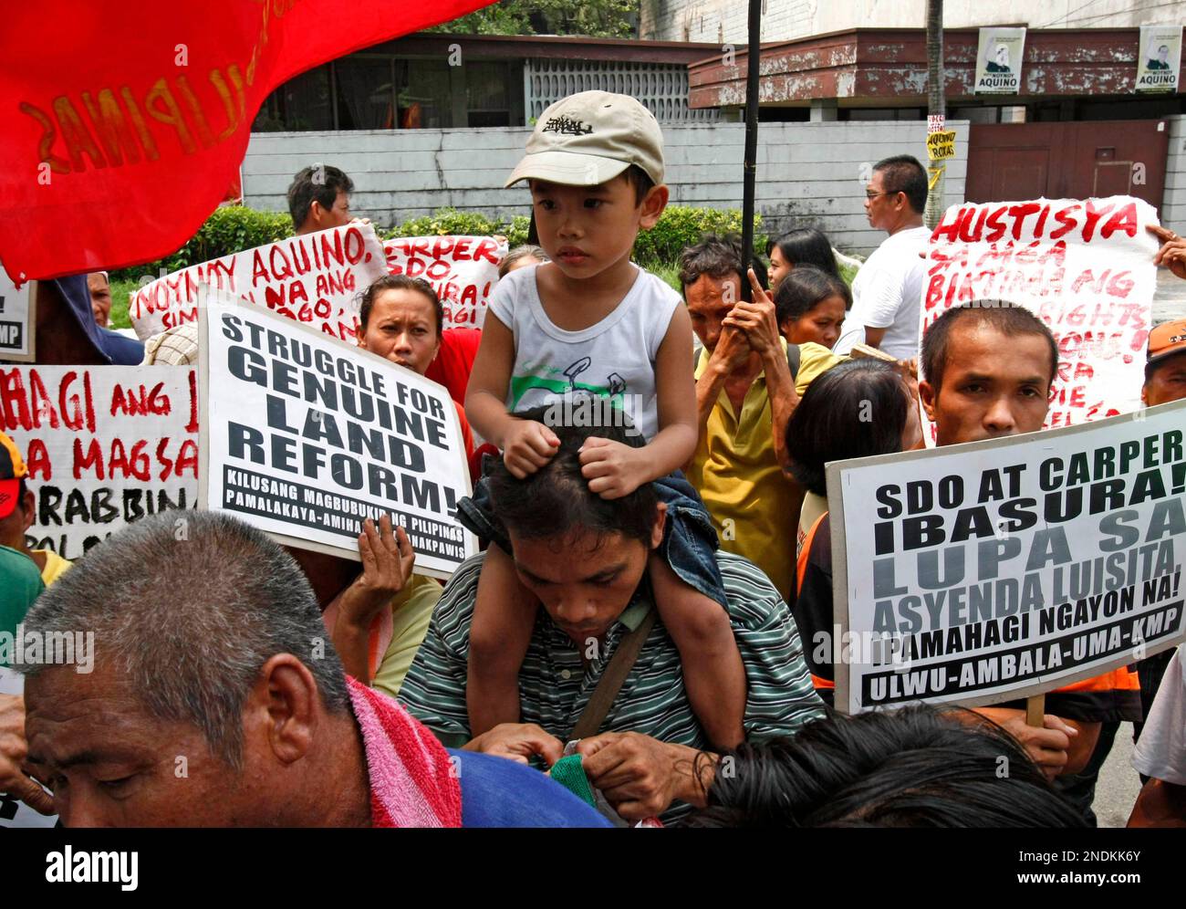 Protesters gather outside the residence of President-apparent Sen ...