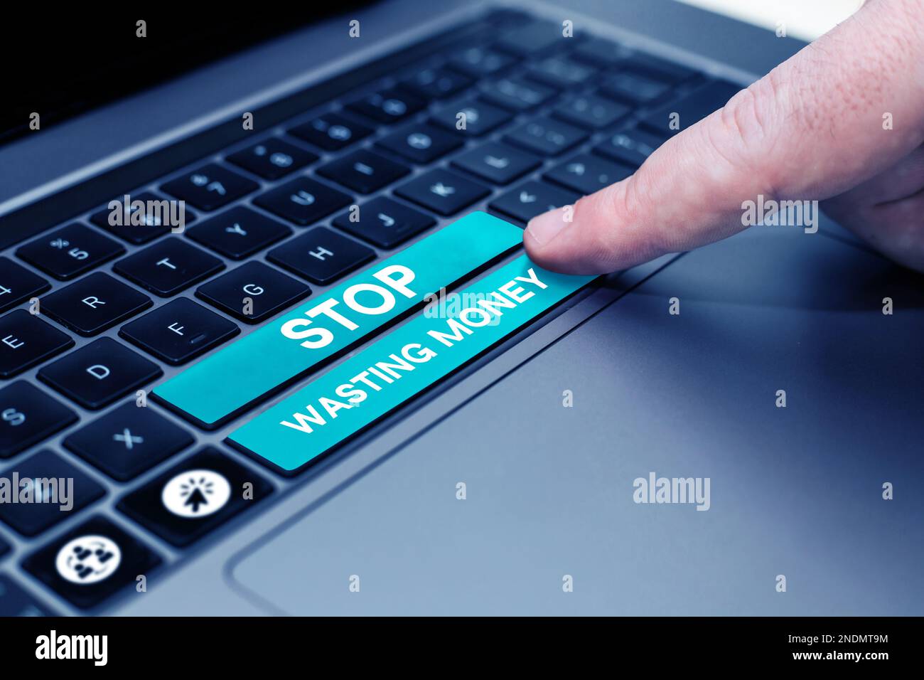Konzeptionelle Darstellung Schluss mit Geldverschwendung. Internet ...