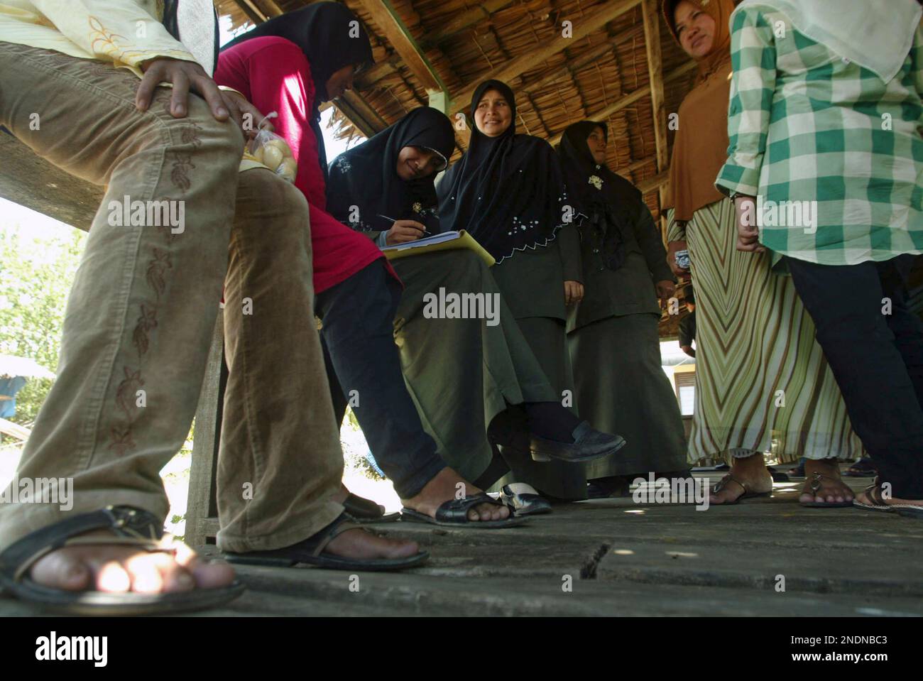 Acehnese Sharia Police Officers Center Register Women Caught Wearing