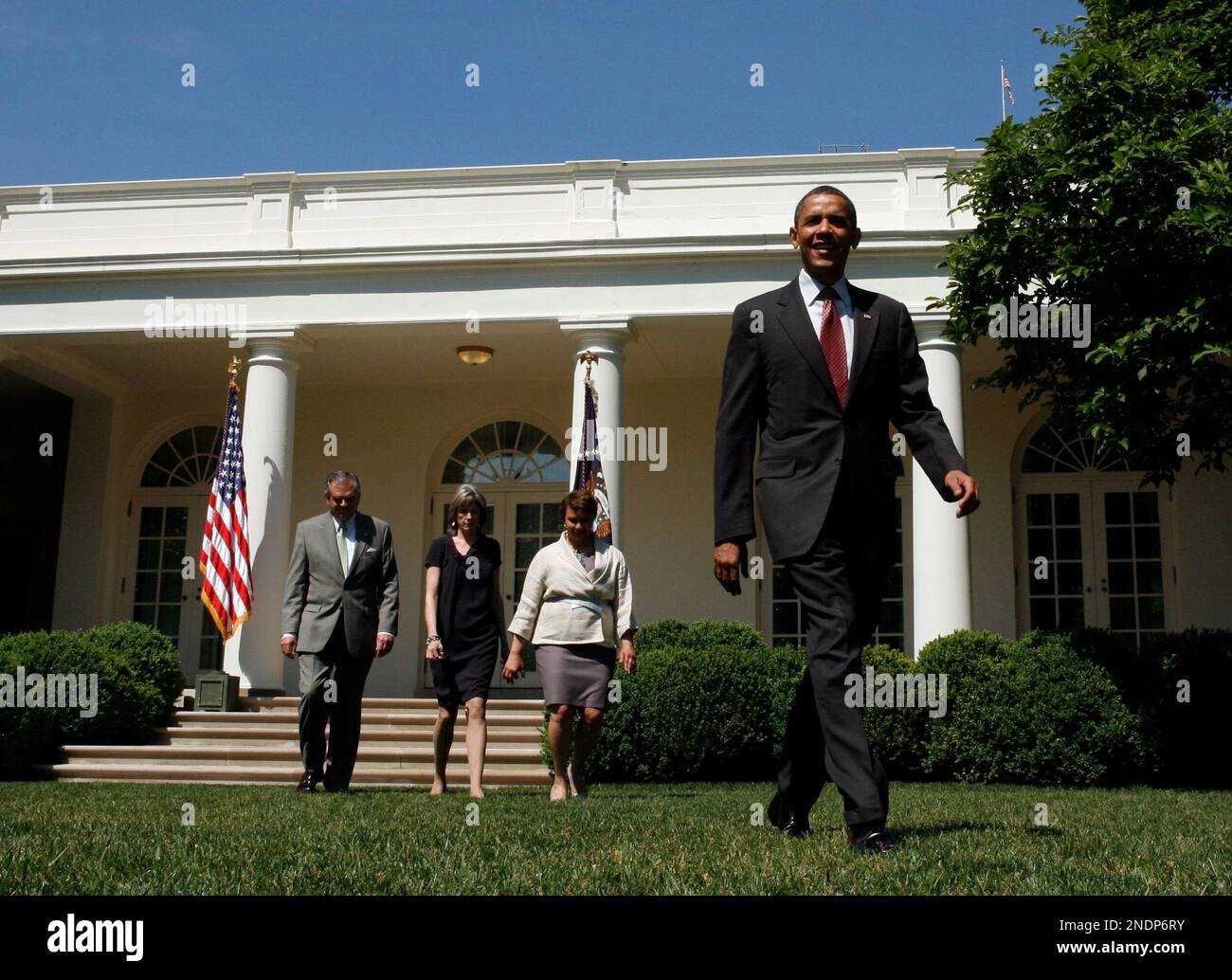 President Barack Obama, followed by from left, Transportation Secretary ...