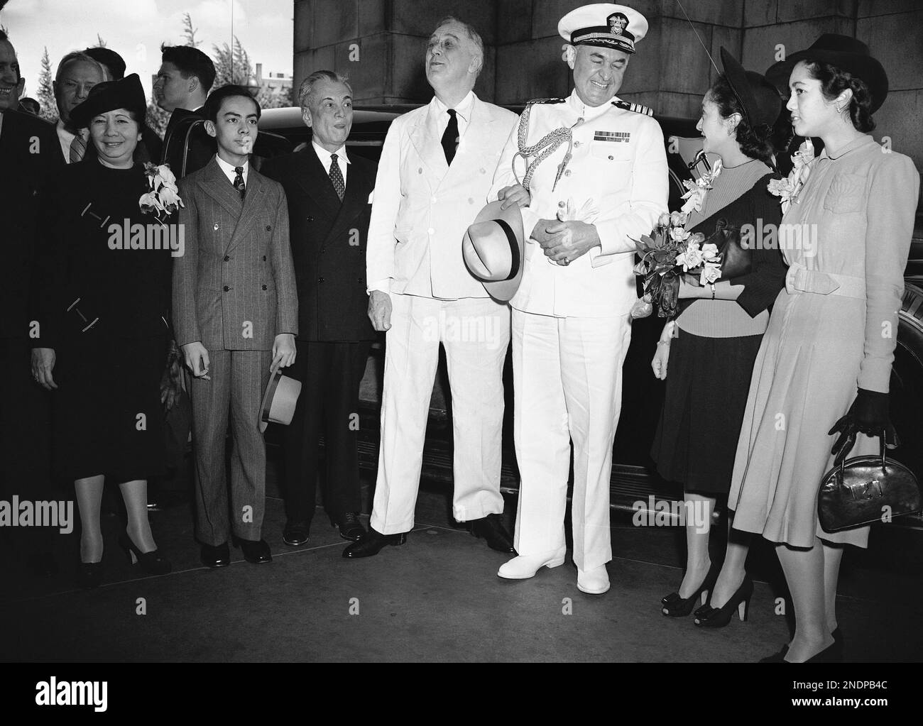President Manuel L. Quezon of the Philippine commonwealth and his ...