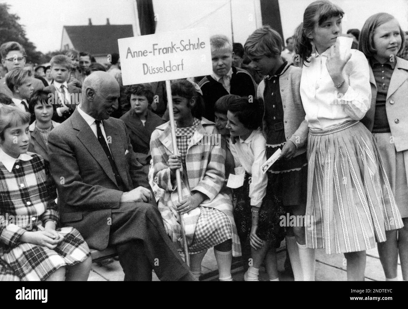 Otto Frank, father of Anne Frank who died in a German concentration ...