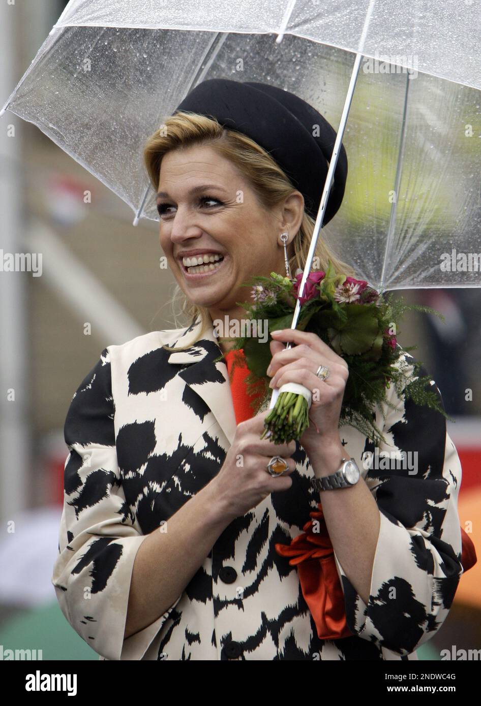 Dutch Princess Maxima reacts during festivities marking Queen's Day in ...