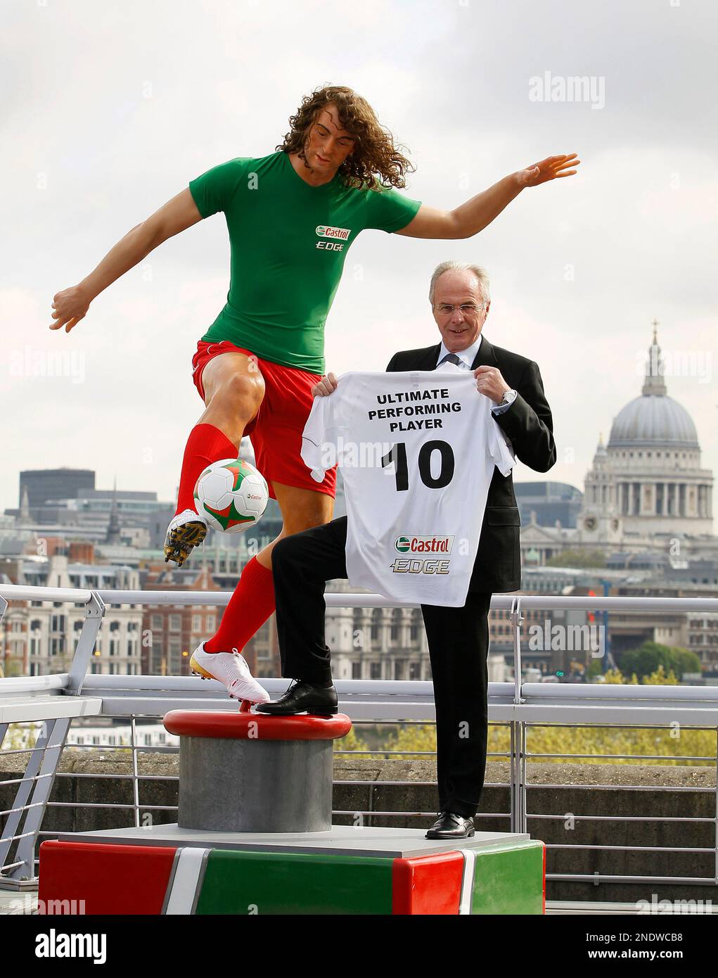 Ivory Coast football team manager Sven Goran Eriksson stands by the ...