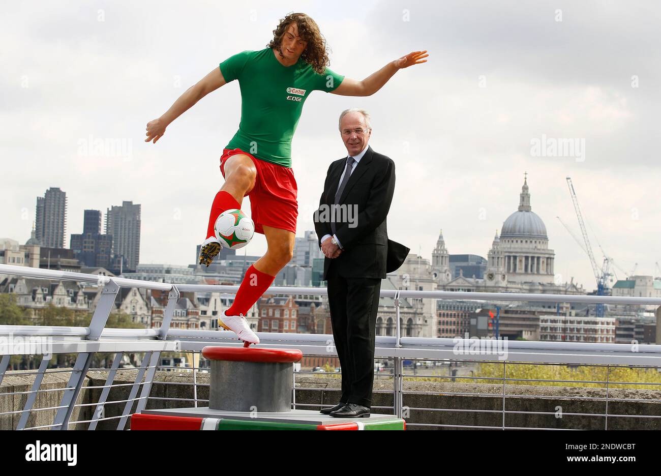 Ivory Coast football team manager Sven Goran Eriksson stands by the ...