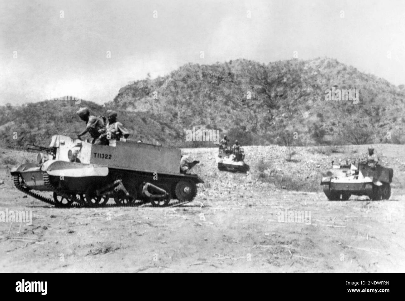 Bren gun carriers of a famous Sikh Battalion which took part in the ...