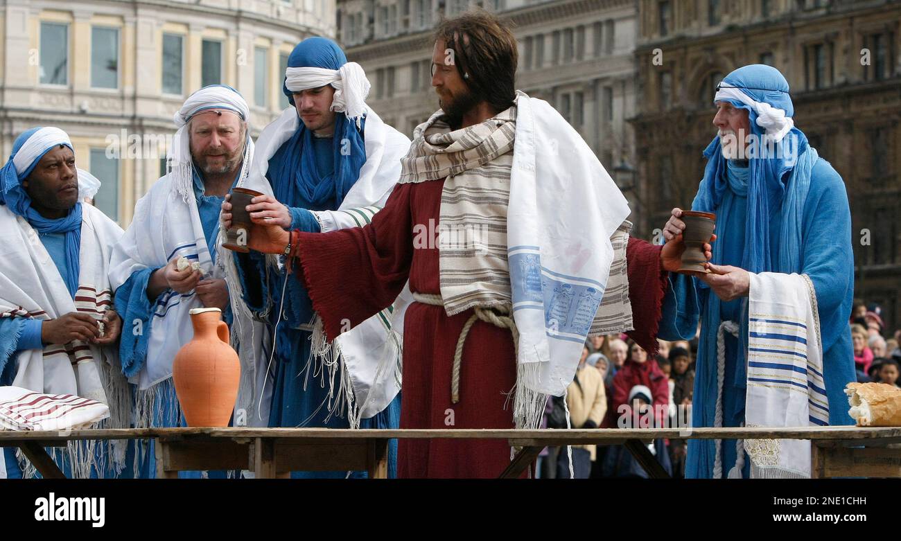 Actors portraying Jesus Christ and the Twelve Apostles and disciples ...