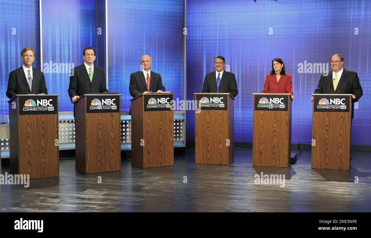 From the left, former U.S. Senate candidate Ned Lamont, former Stamford ...