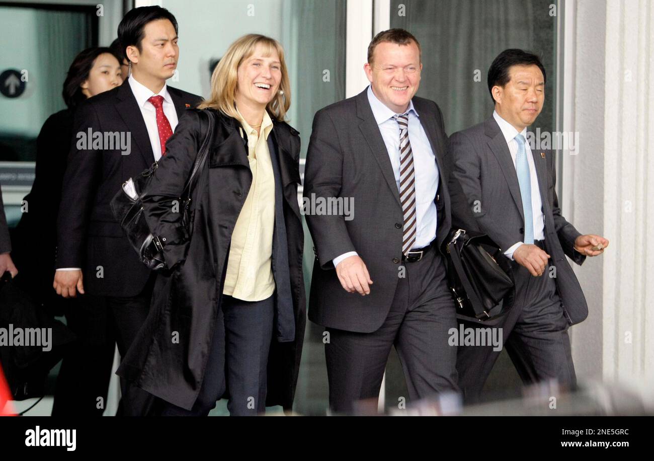 Denmark's Prime Minister Lars Lokke Rasmussen, second from right, and ...