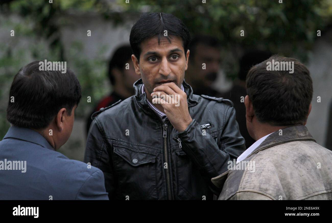 Raja Naqqash Saeed, center, father of kidnapped child Sahil Saeed ...