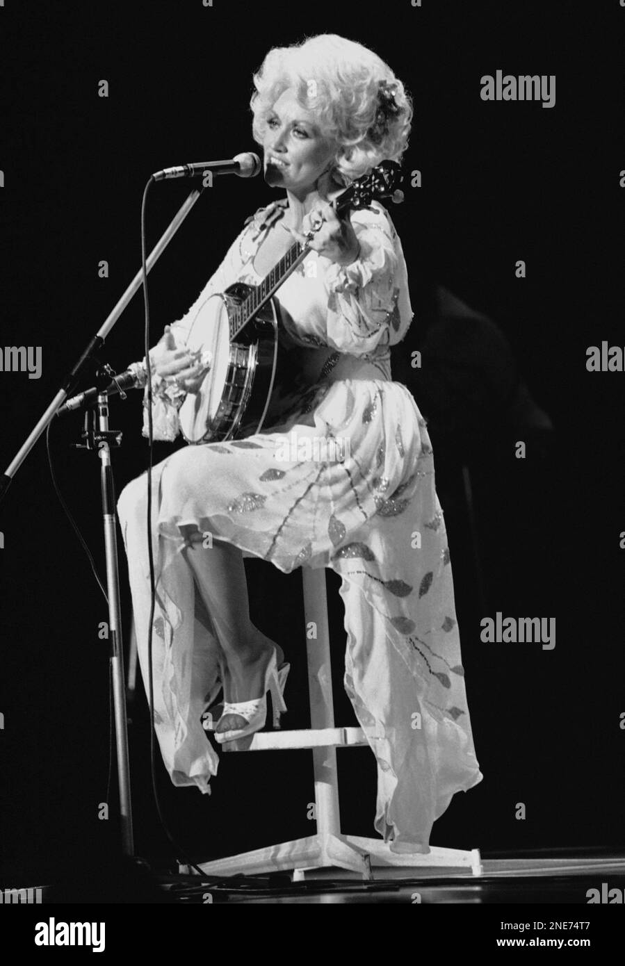 American singer Dolly Parton performs during her Tokyo concert on ...