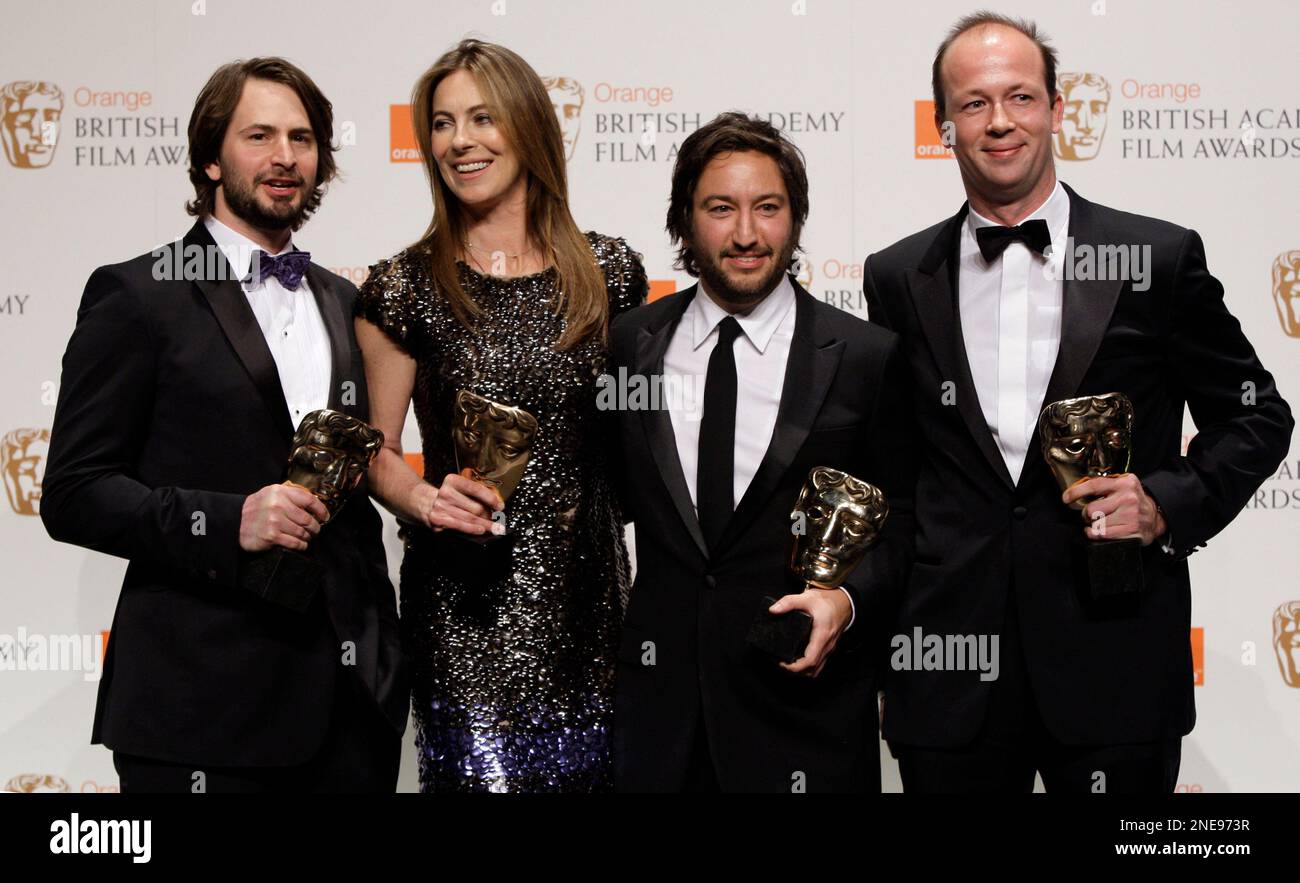 From left to right, US screeenwriter Mark Boal, US director Kathryn ...