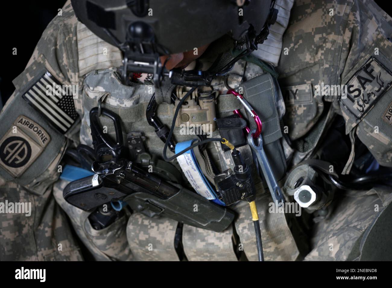 U.S. Army Crew Chief Spc. Emil Rivera, of Tuscon, Ariz., with Charlie ...