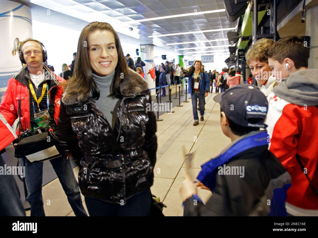 German Olympic gold medalist Katarina Witt arrives at a local skating ...