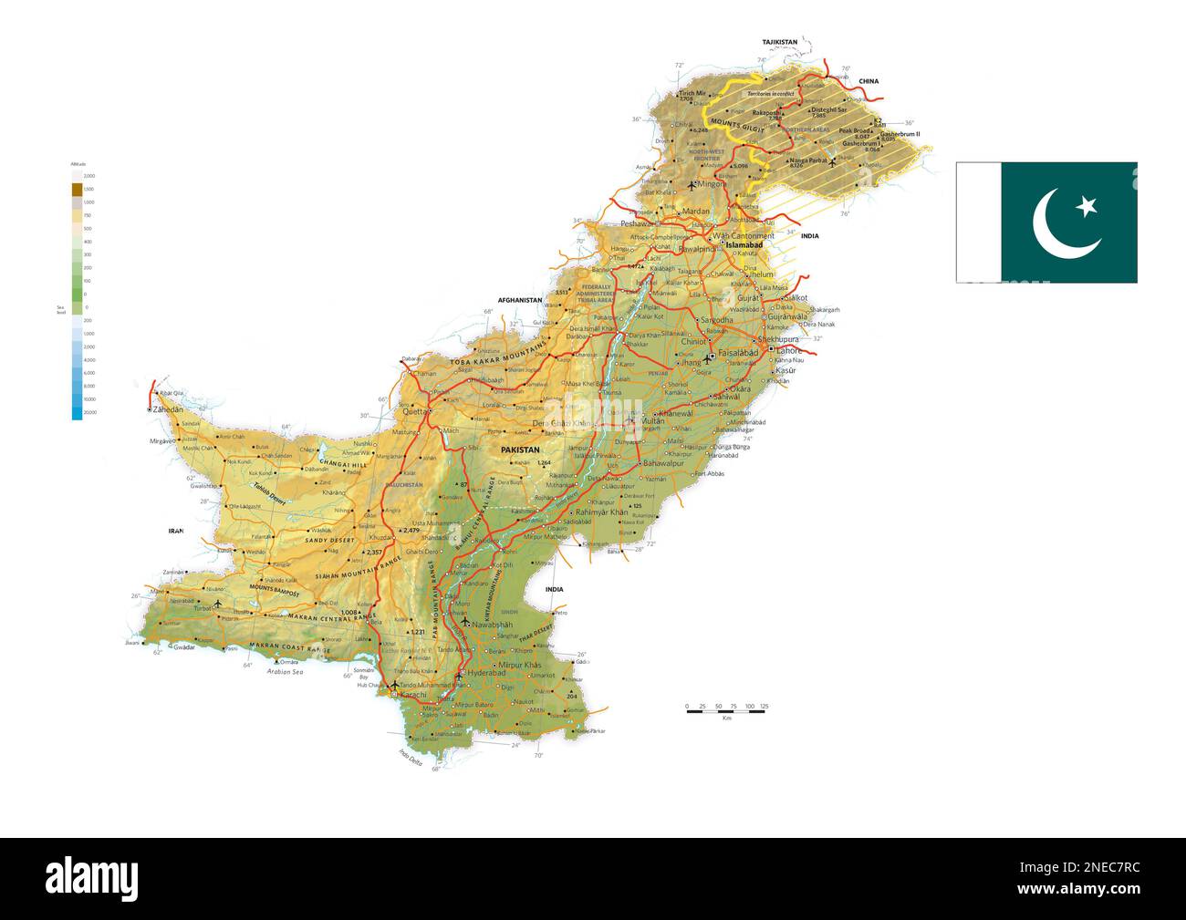 Map of pakistan -Fotos und -Bildmaterial in hoher Auflösung – Alamy