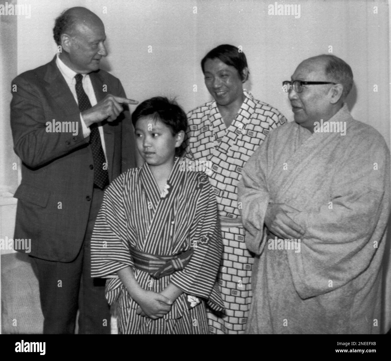 Mayor Edward I. Koch chats backstage at new York's Metropolitan Opera ...