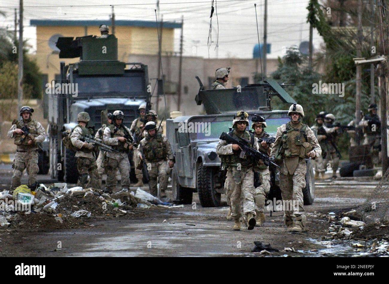 FILE - In this Oct. 31, 2004, file photo, U.S. Marines from the 2nd ...