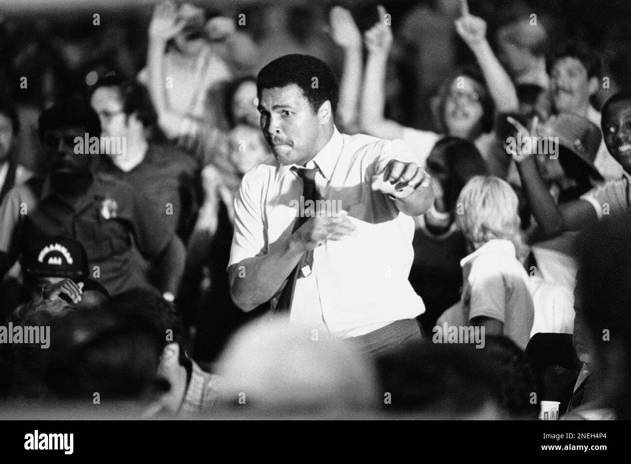 Former heavyweight champion Muhammad Ali went through various routines ...