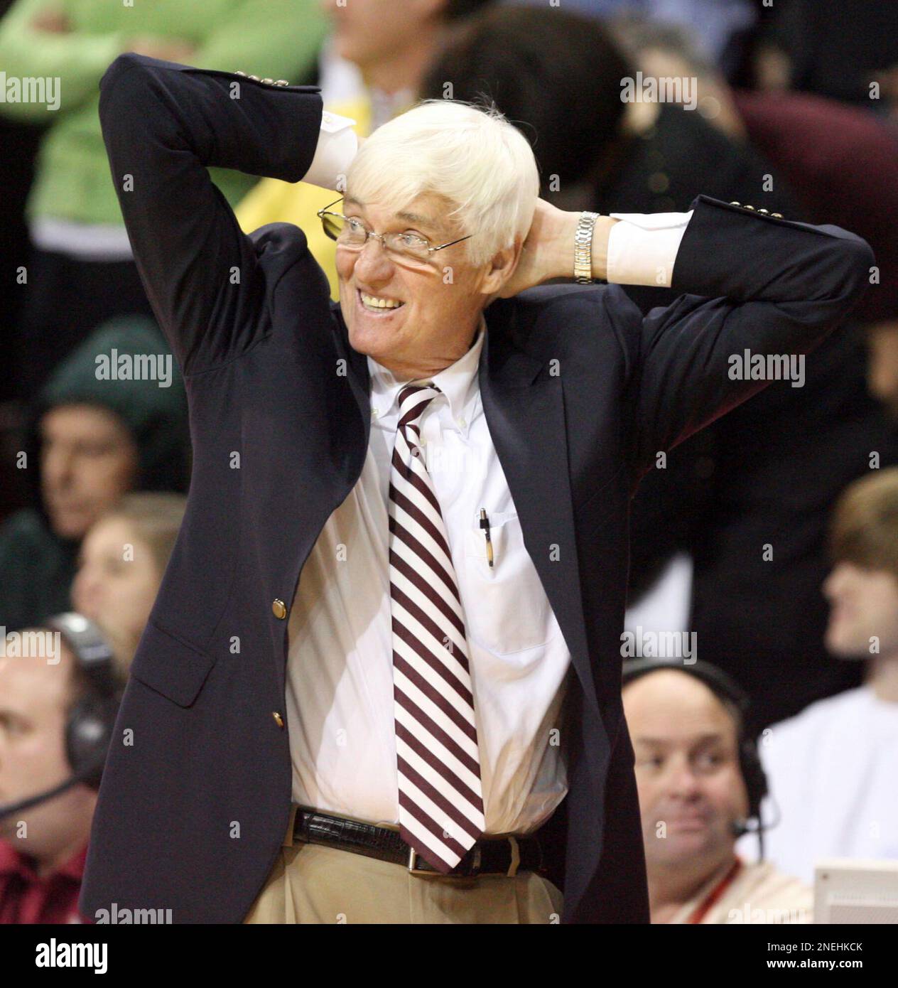 College of Charleston's head coach Bobby Cremins watches his players in ...