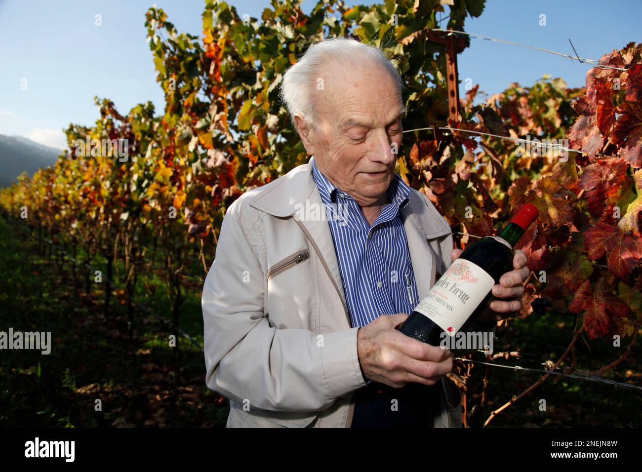 This photo taken Nov. 4, 2009 shows Peter Mondavi Sr. looking at a ...