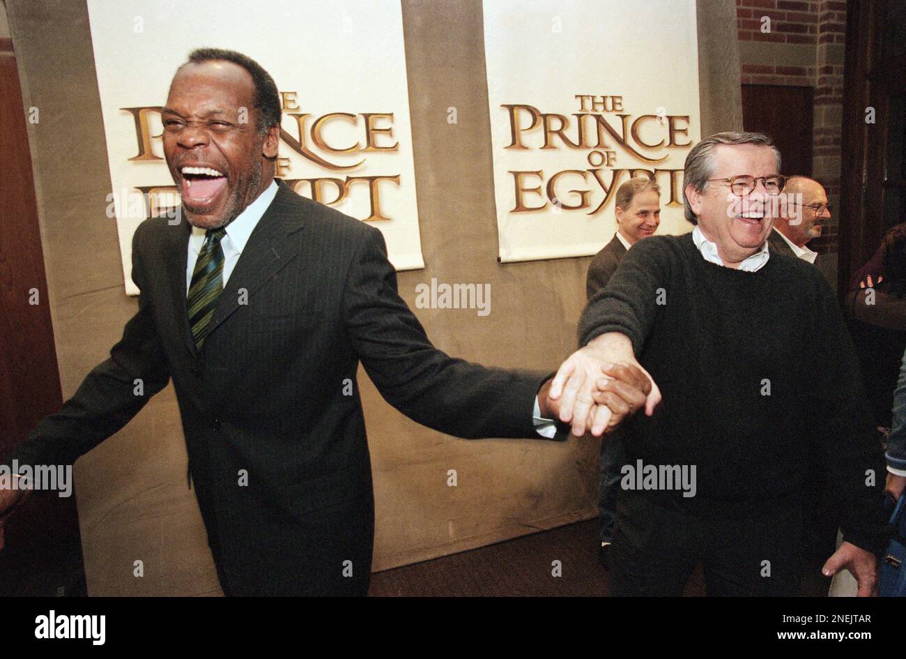 Actor Danny Glover, left, who lends his voice to ?The Prince of Egypt ...