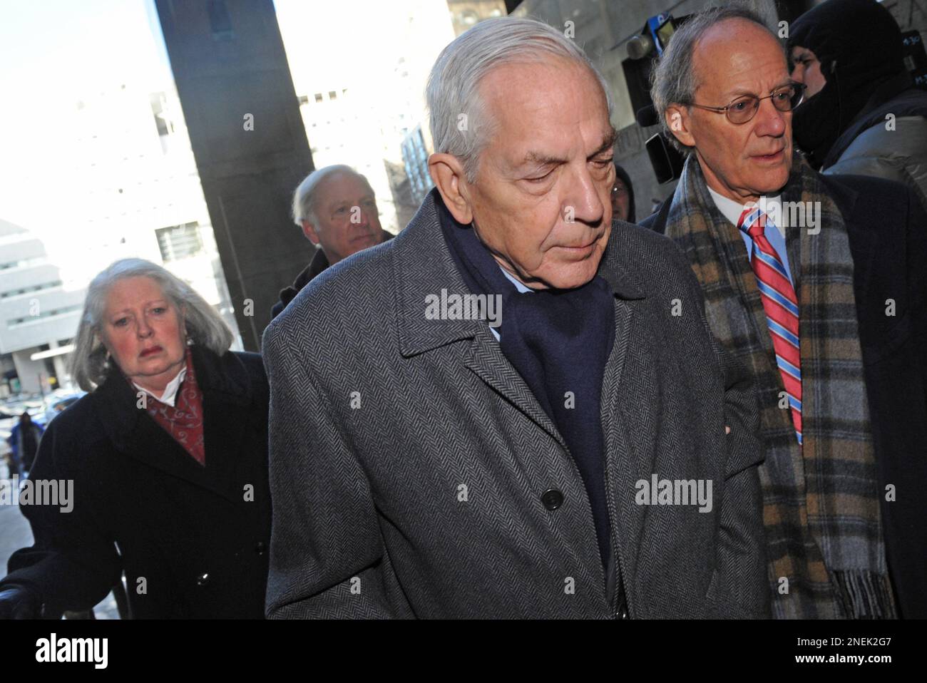 Anthony Marshall, center, arrives at Manhattan State Supreme Court for ...