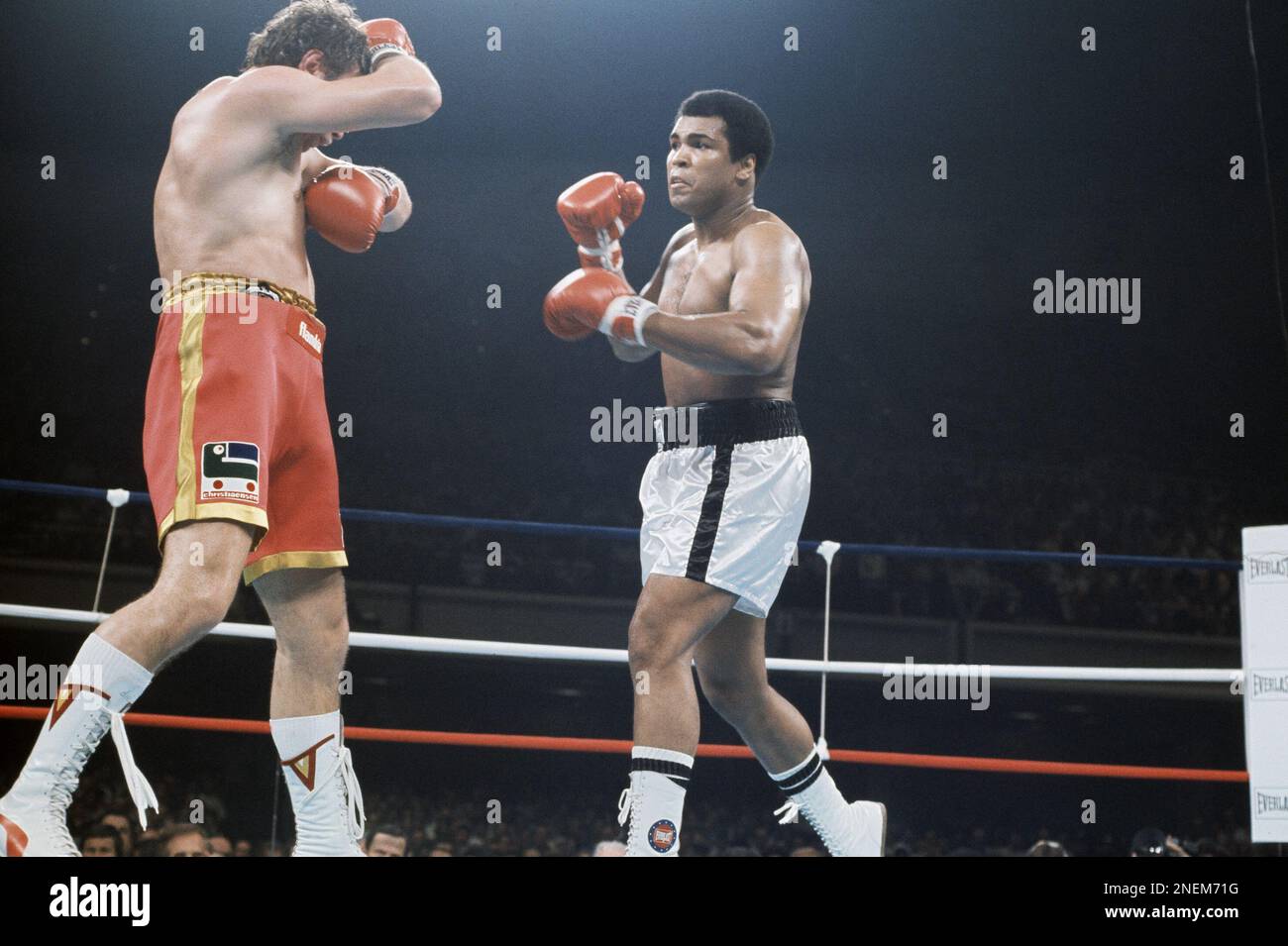 Fight action between Muhammad Ali and Jean-Pierre Coopman on Feb. 20 ...