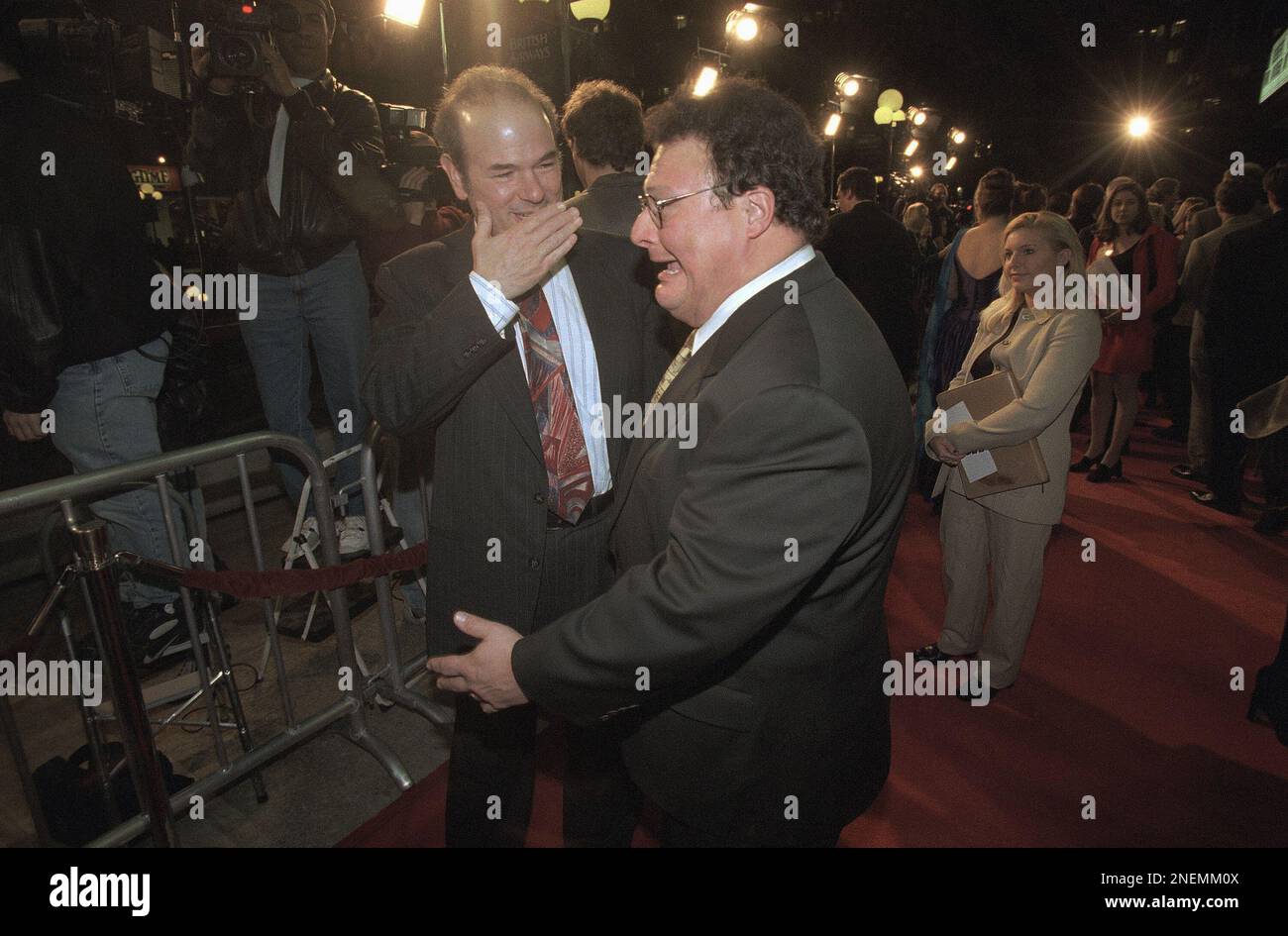 Actor Larry Miller, left, and Wayne Knight, cast members in the new ...