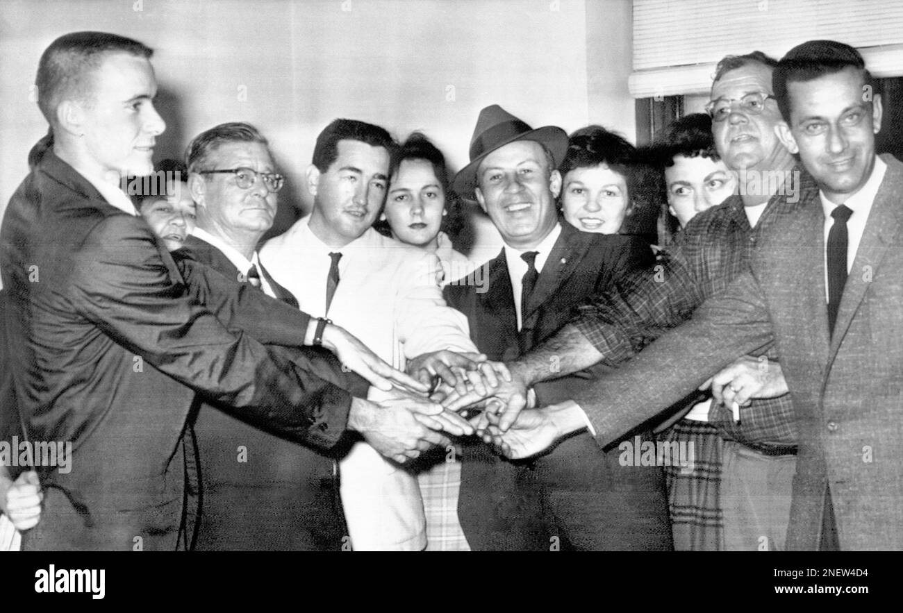 Six of eight defendants, charged in the burning of a “freedom riders ...