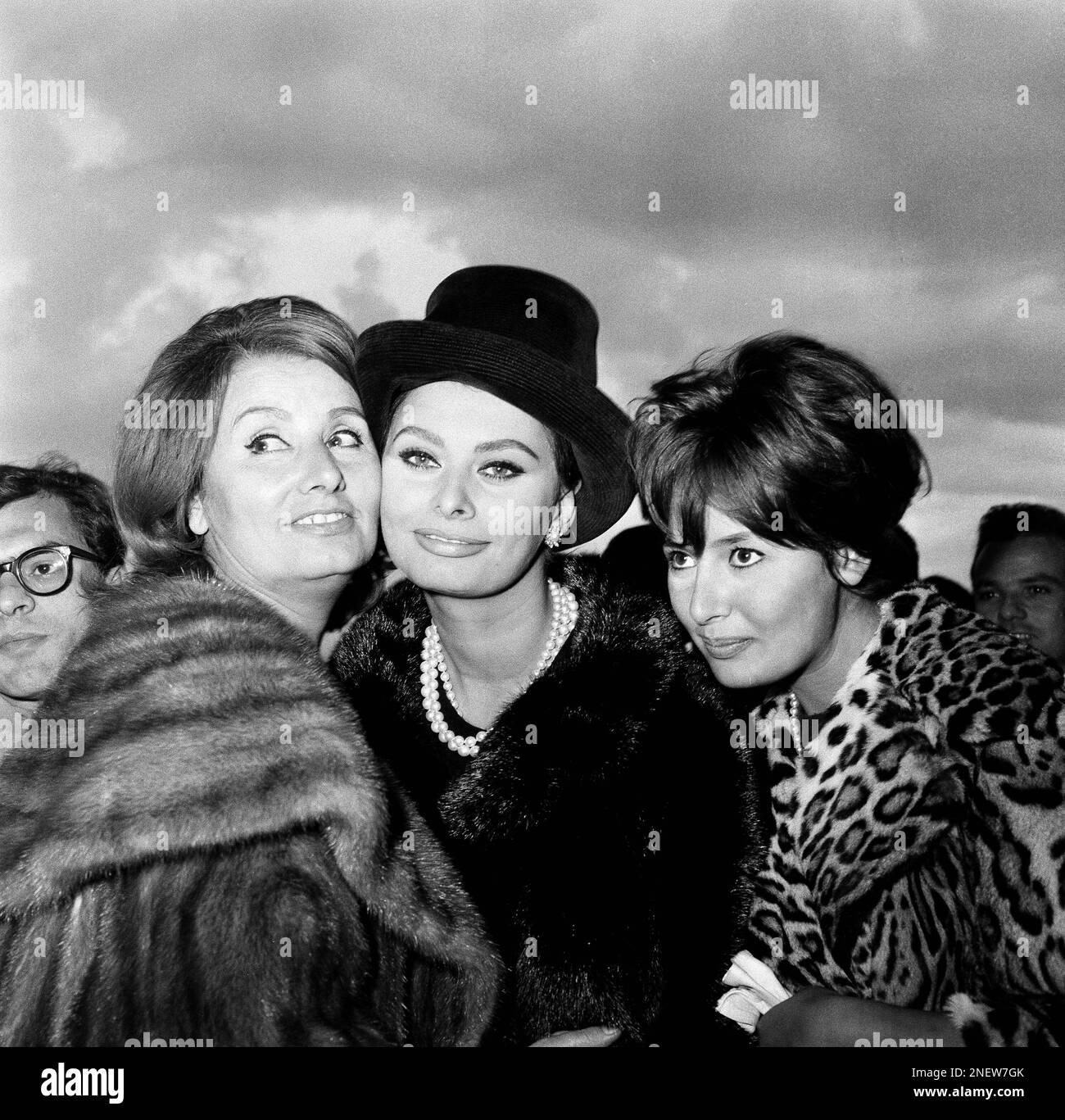 Italy’s Sophia Loren, center, is welcomed by her mother, Romilda ...