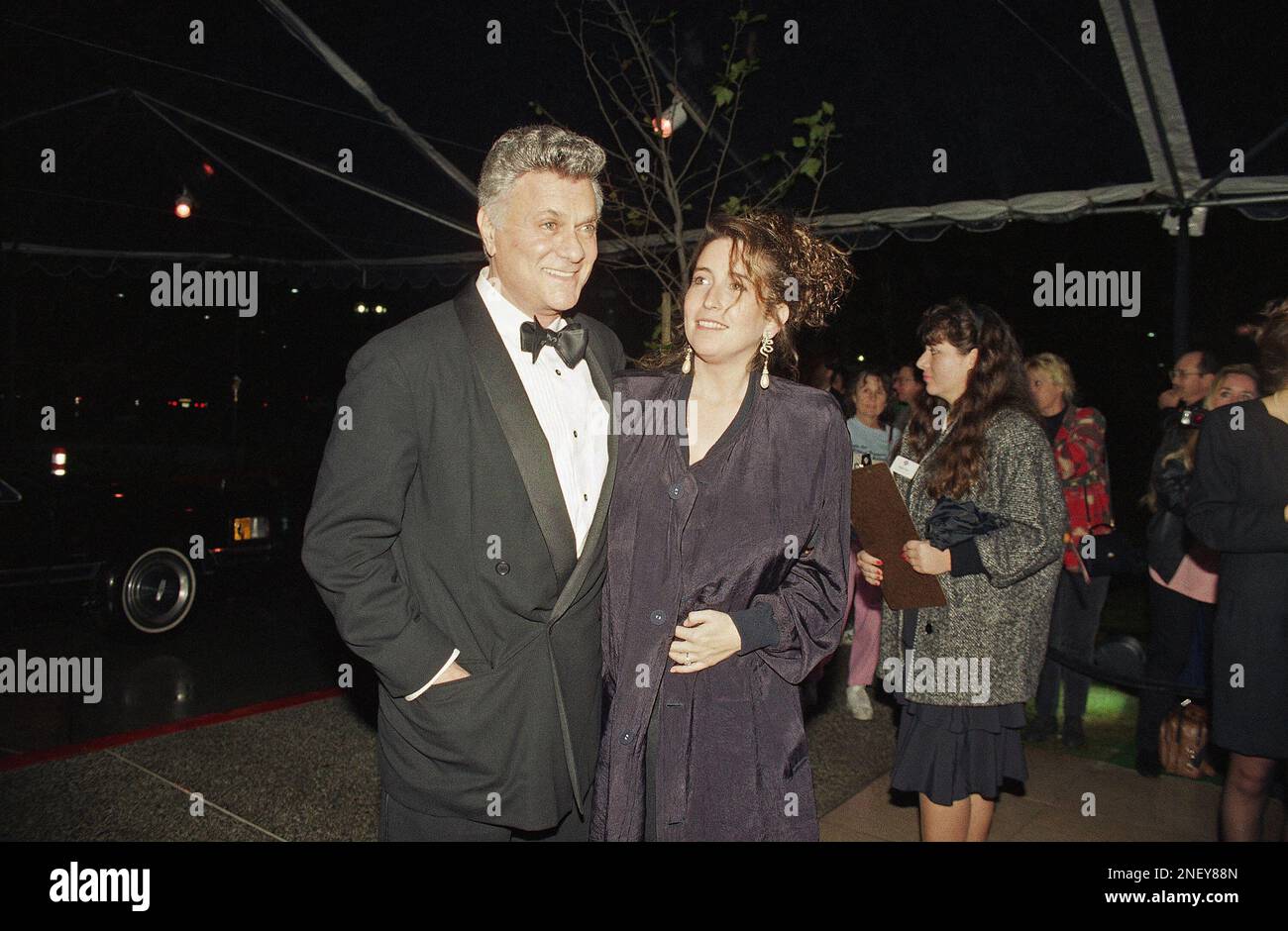 Tony Curtis is shown with fiancé Lisa Deutsch in Los Angeles, Calif ...