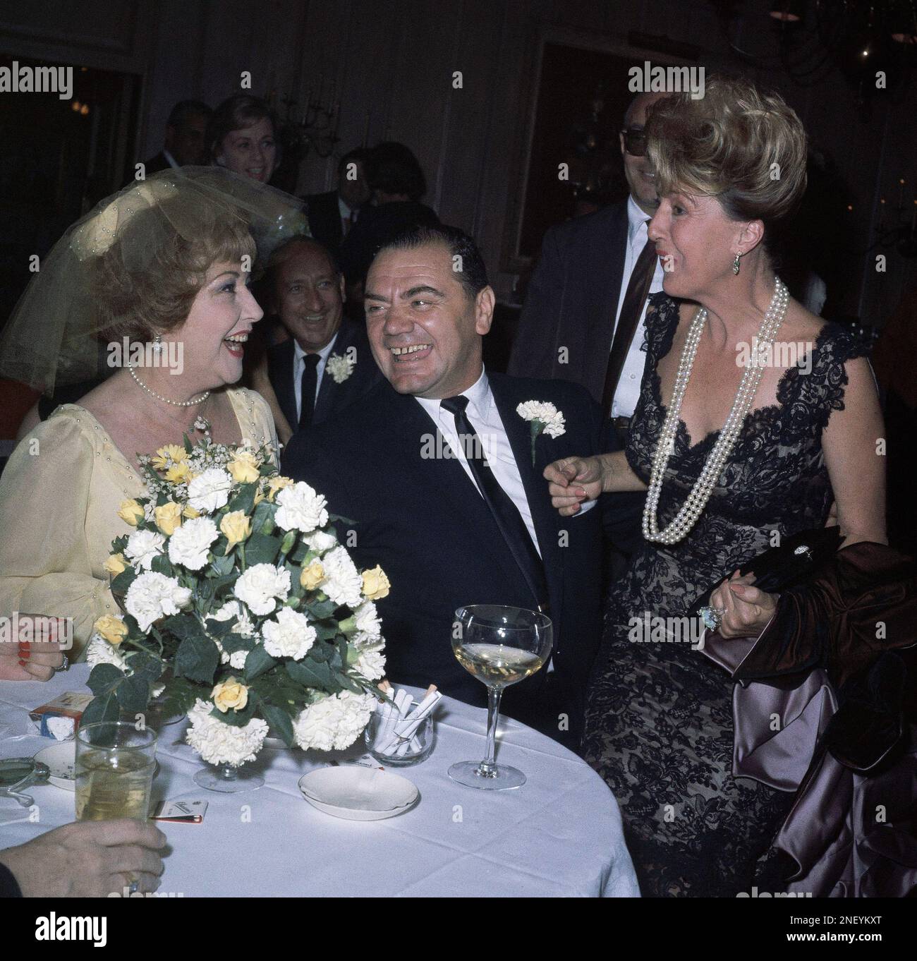 Actor Ernest Borgnine with his wife, Ethel Merman at their wedding ...