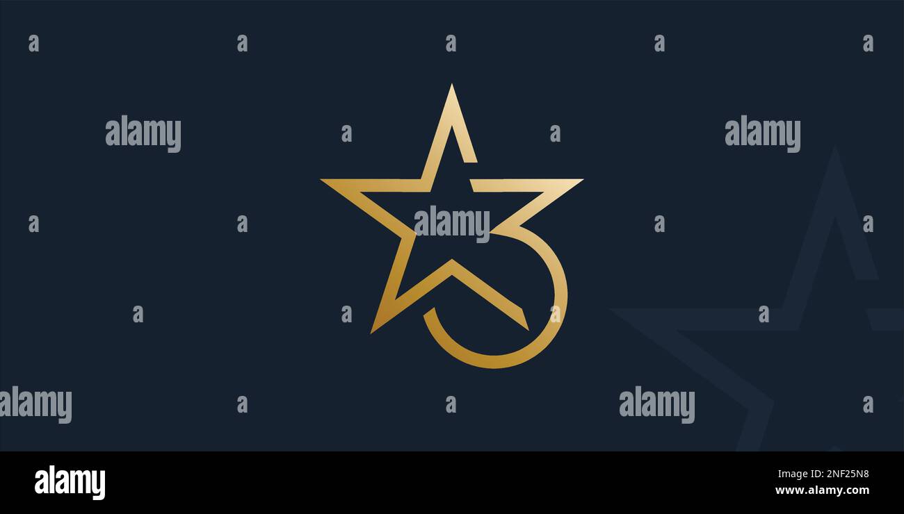 3 star logo Stock-Vektorgrafiken kaufen - Alamy