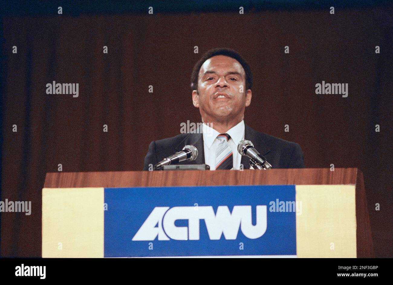 The Hon. Andrew Young, mayor of Atlanta, Ga., spoke to the Amalgamated ...
