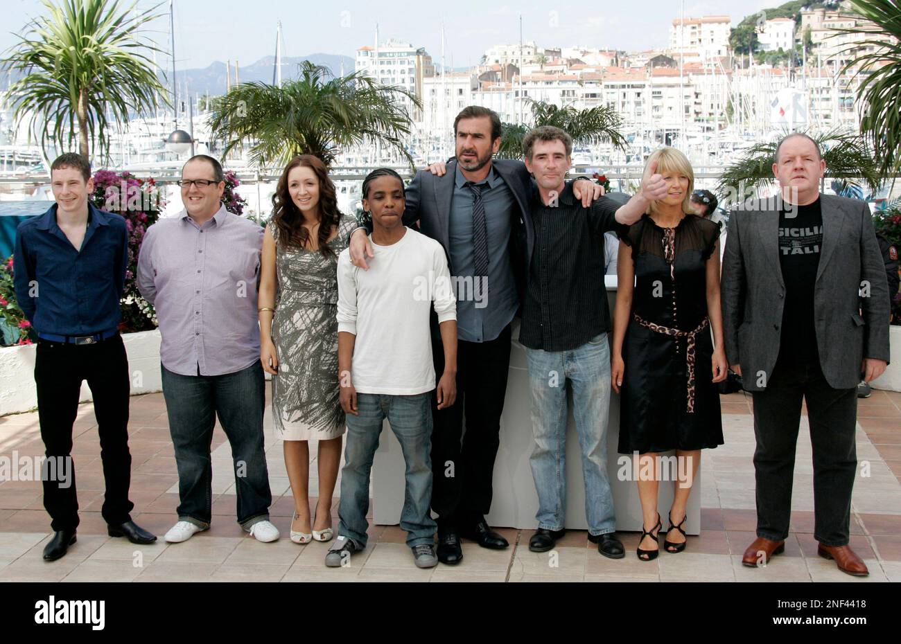 From left, British Gerard Kearns, British actor Justin Moorhouse ...