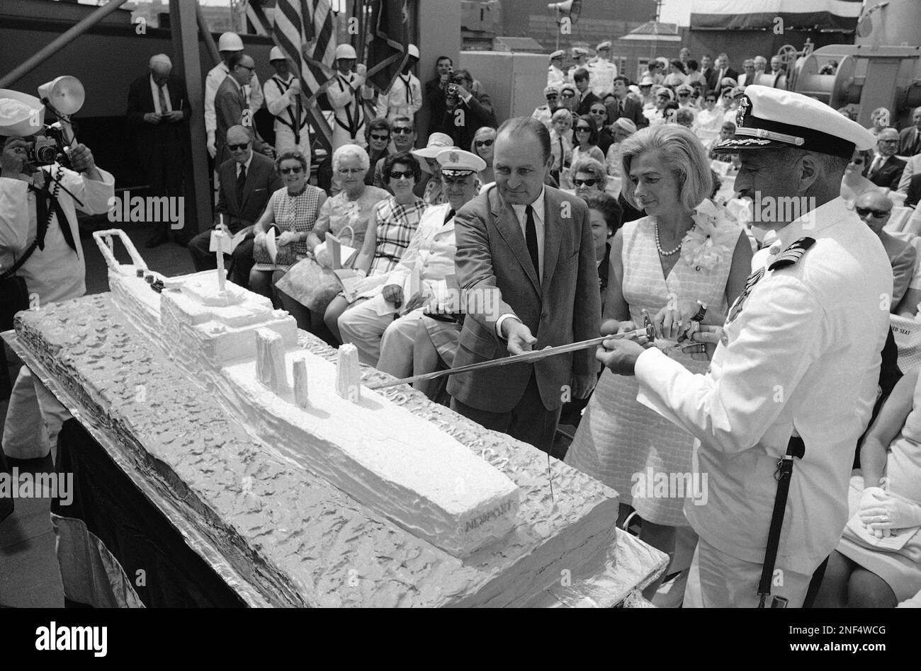 Mrs. Nuala Pell, wife of Rhode Island Sen. Claiborne Pell, uses skipper ...