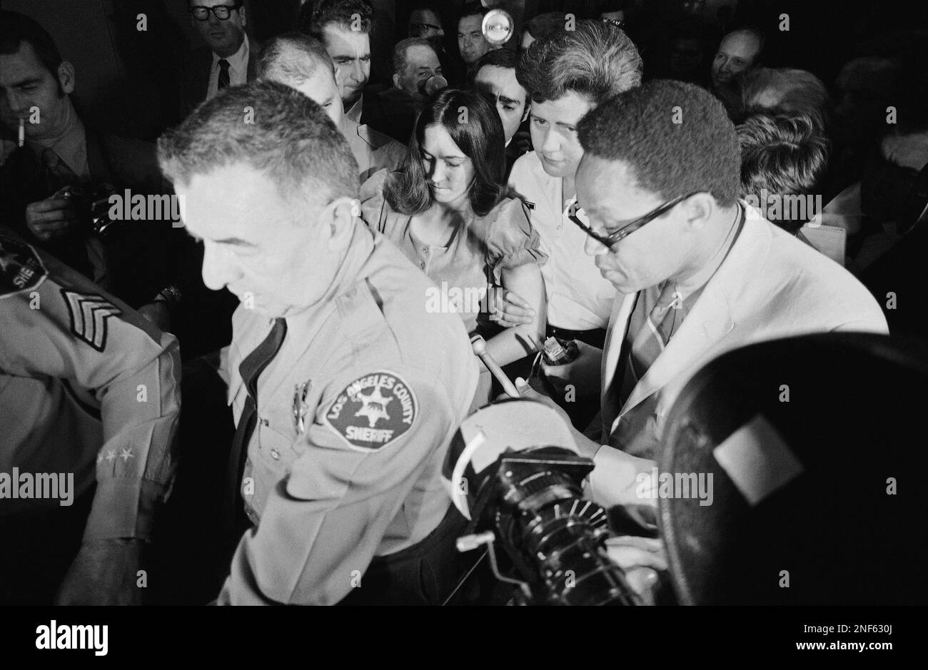 Susan Atkins, 21, leaves the Los Angeles County grand jury room, Dec. 6 ...