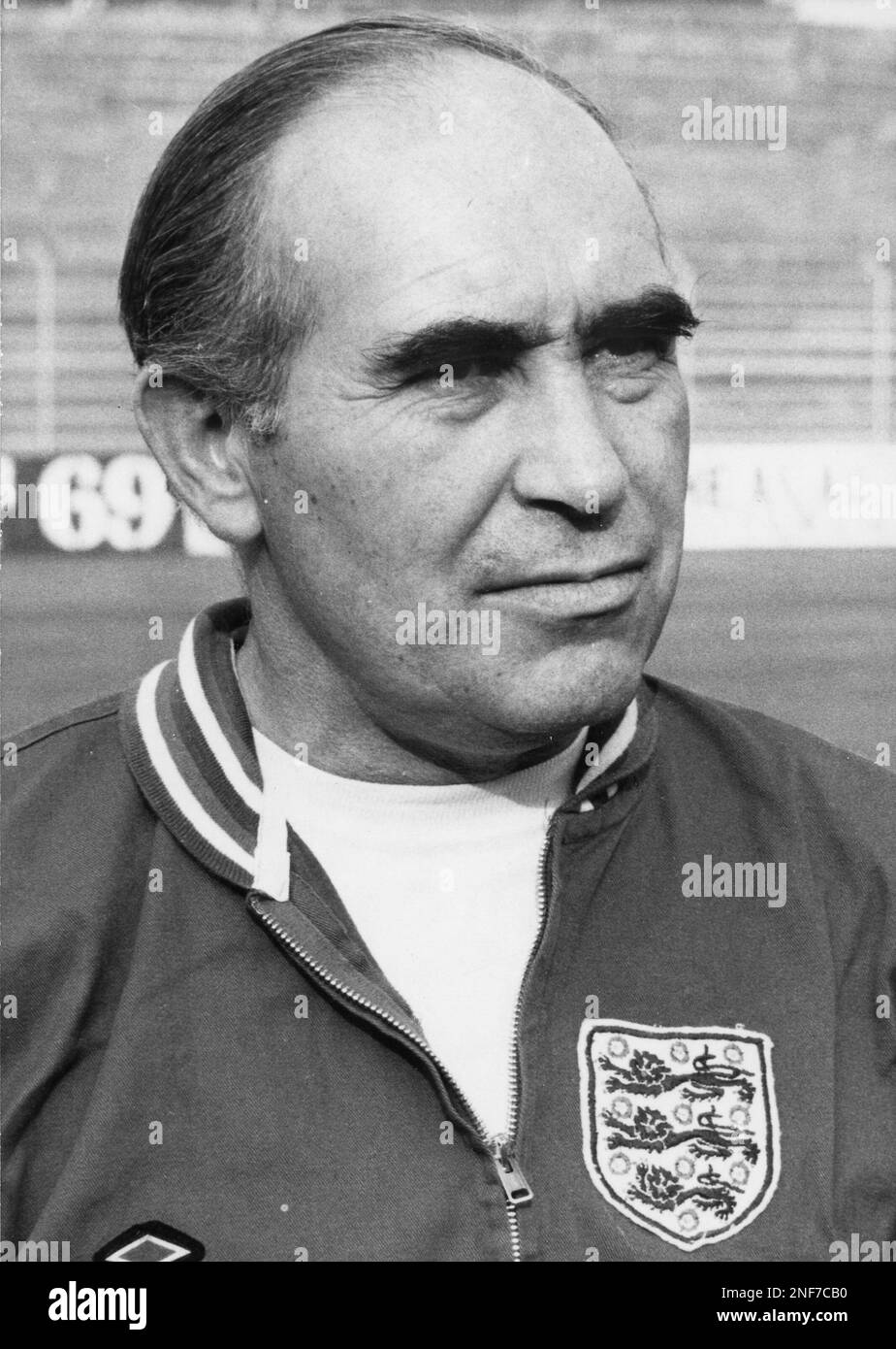 Undated portrait of former coach of England's National soccer team, Sir ...