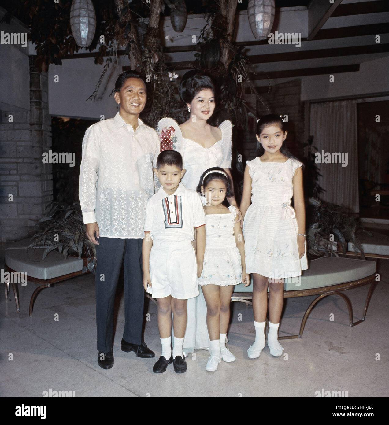 President Ferdinand Marcos, left, poses with his wife Imelda Marcos ...