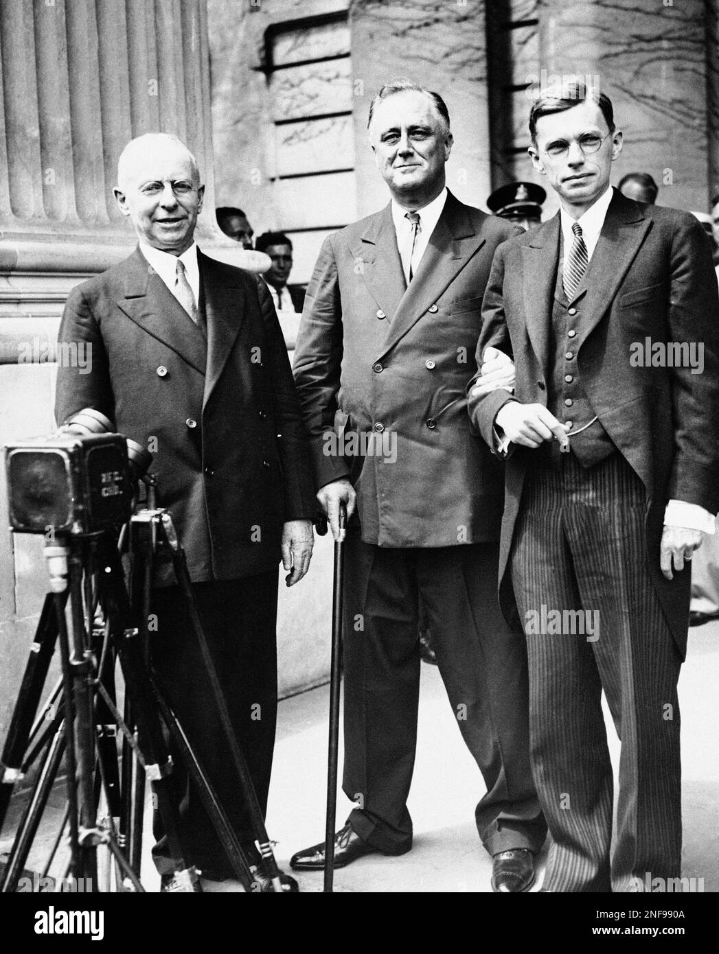 President Franklin D. Roosevelt, is shown just after he received the ...