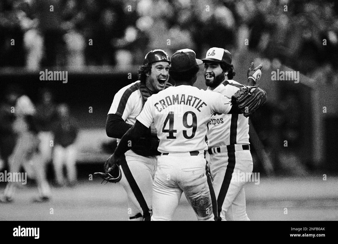 Montreal Expos catcher Gary Carter, left, and relief pitcher Jeff ...