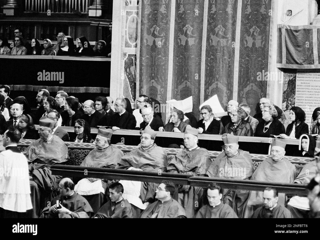 This is a view of some of those attending the requiem Mass for Pope ...