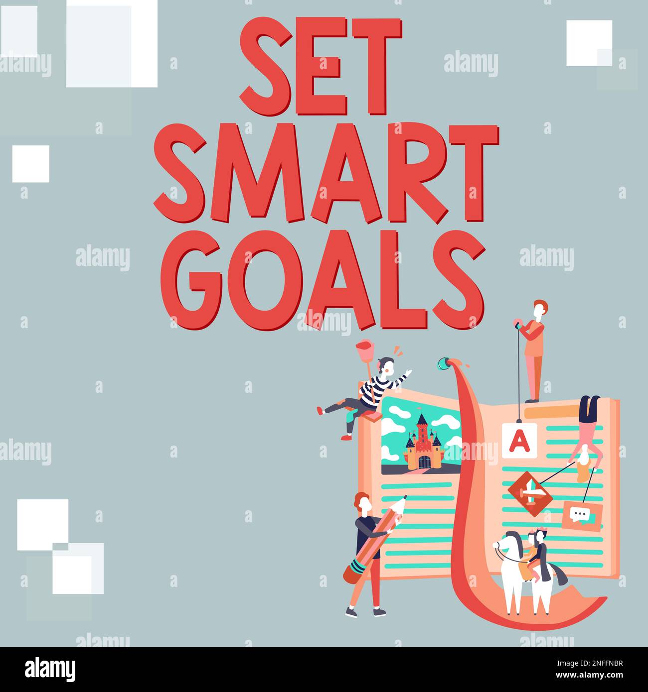 Konzeptunterschrift Smart Goals setzen. Konzept Bedeutung erreichbare ...