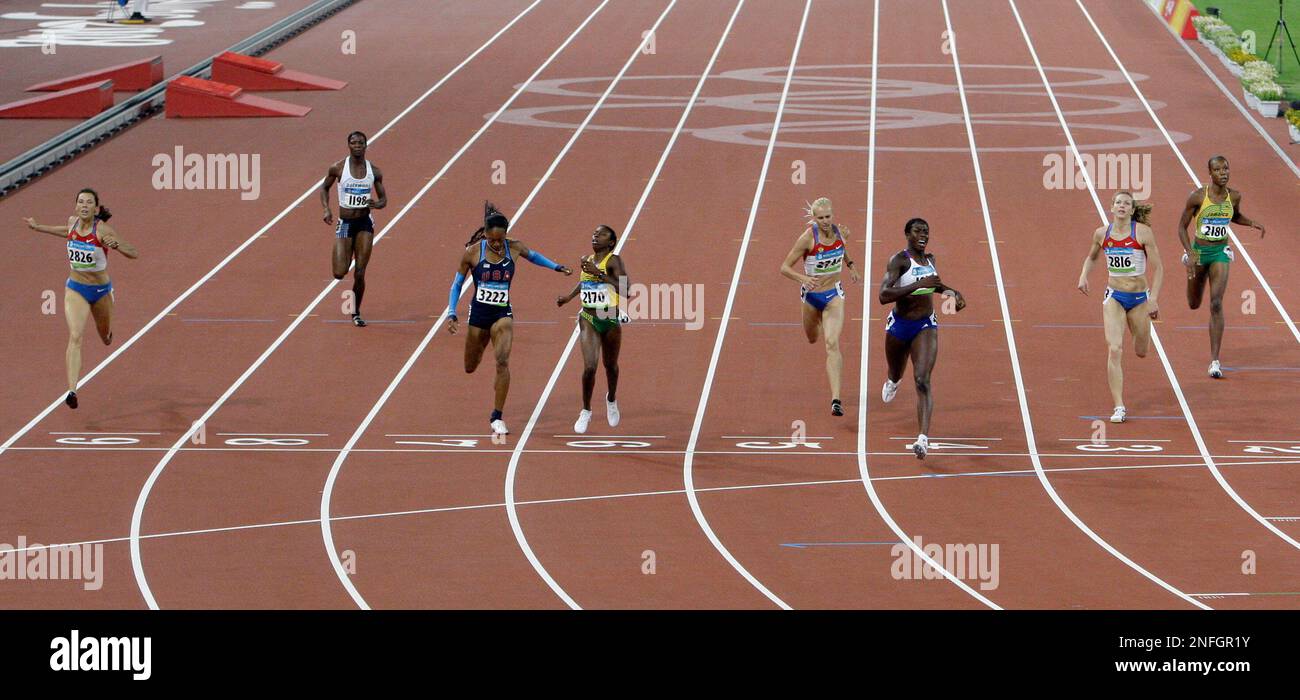 Christine Ohuruogu of Britain, third right, leads to win the women's ...